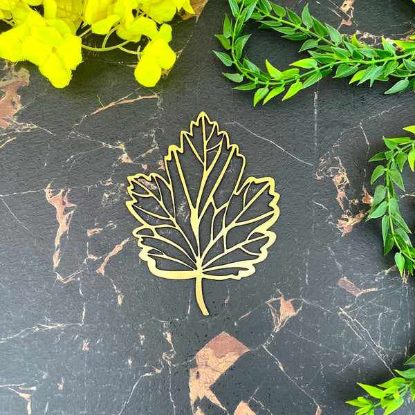 Foldable Golden Acrylic Leaf E – Handilane
