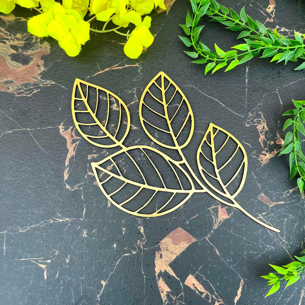 Foldable Golden Acrylic Leaf A – Handilane