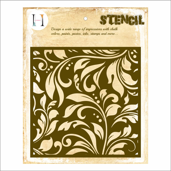 Vintage Flourish Background Stencil D – Handilane