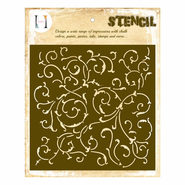 Floral Swirling Stencil – Handilane