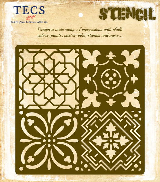 4 in 1 Tiles Patterns Stencil - 1 – Handilane