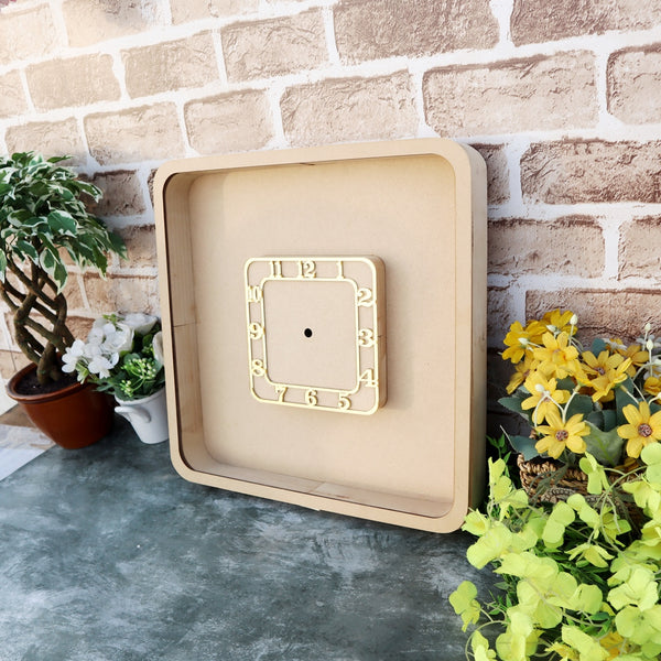 Rounded Corner Square Clock Shadow Box – Handilane