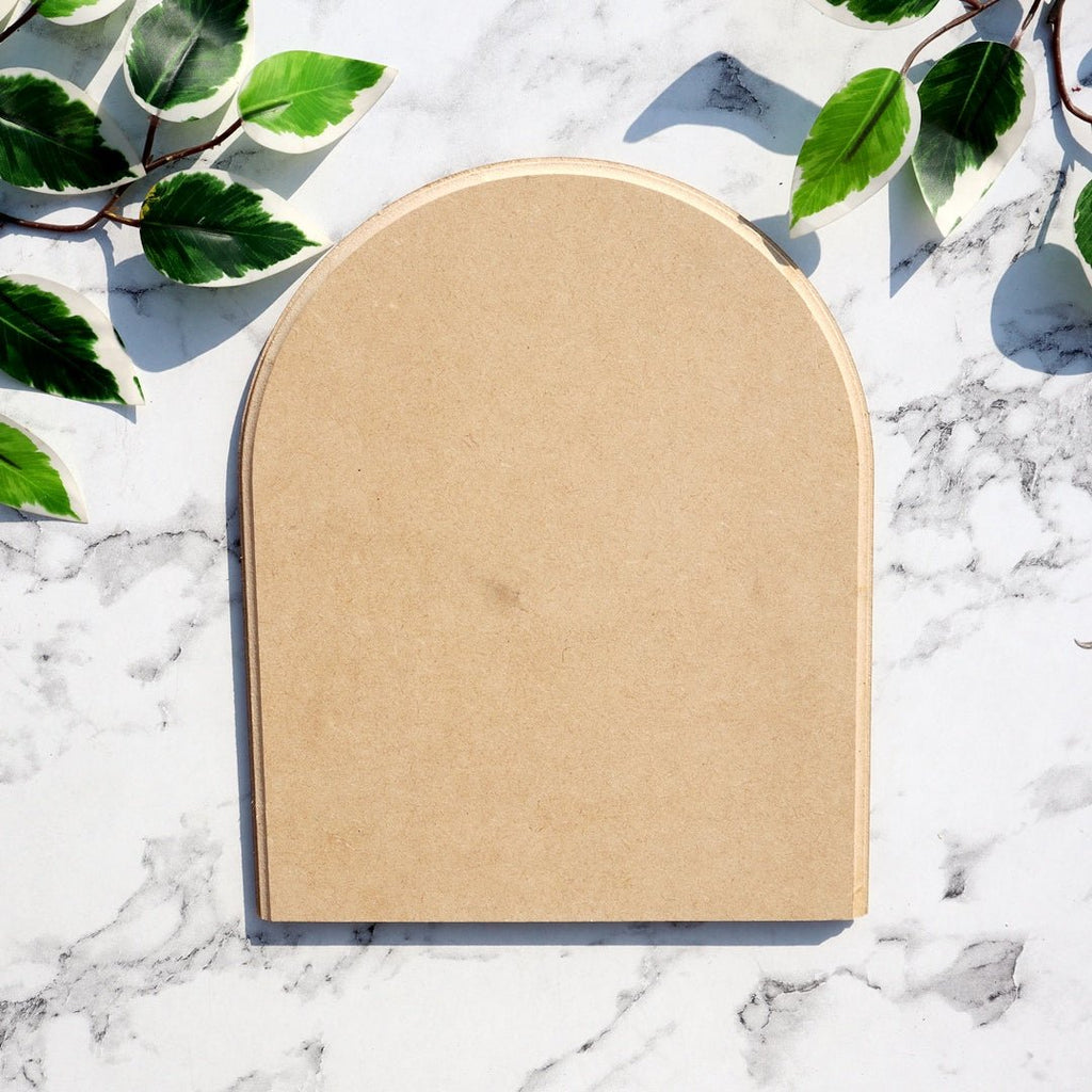 Arch Plank Nameplate Carved Edge – Handilane