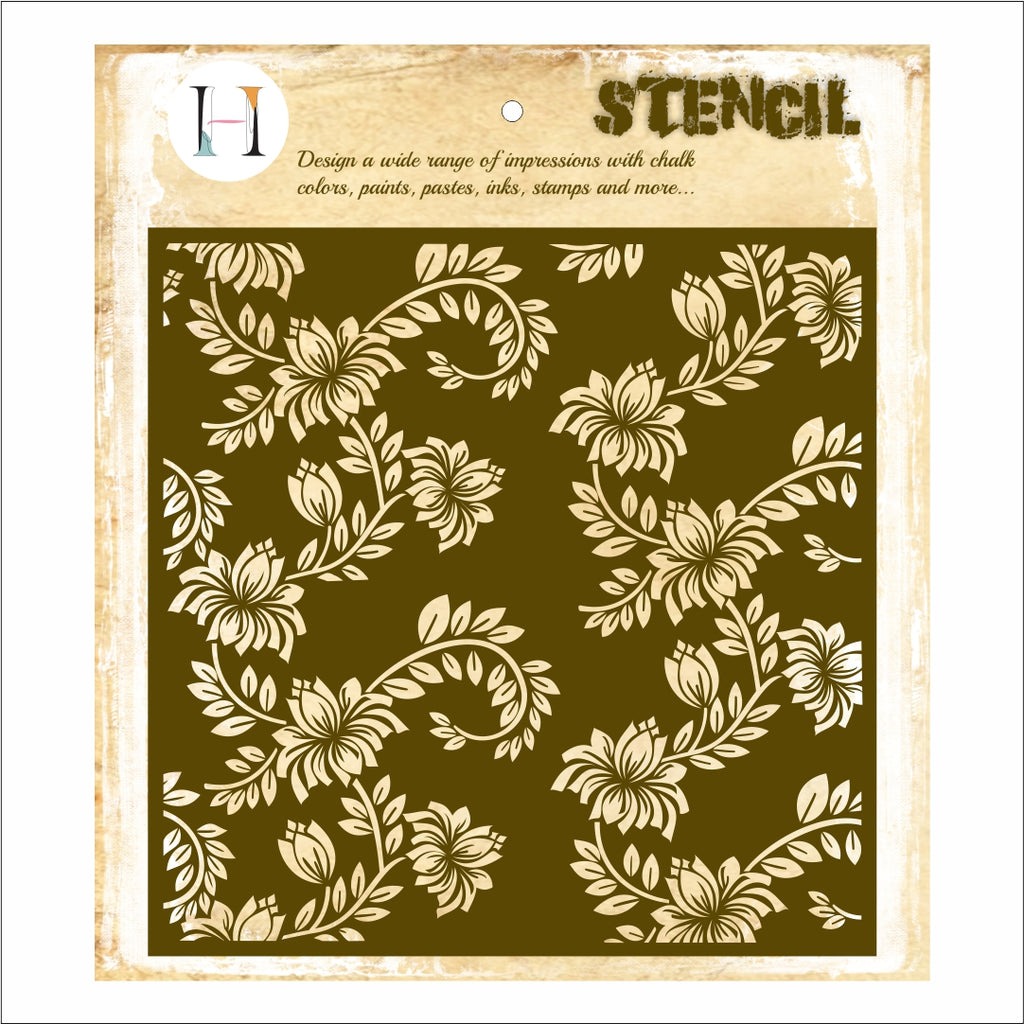 Lotus Leaves Background Stencil – Handilane