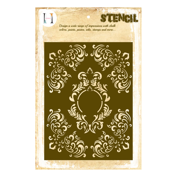 Flourish Corners and Center Stencil A – Handilane