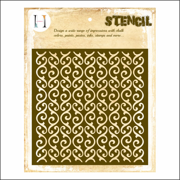 Vintage Flourish Background Stencil D – Handilane