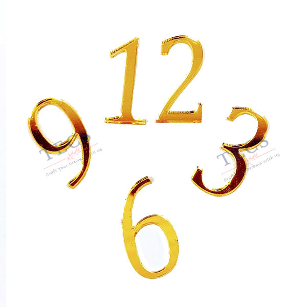 Clock Number In Gold Acrylic – Handilane