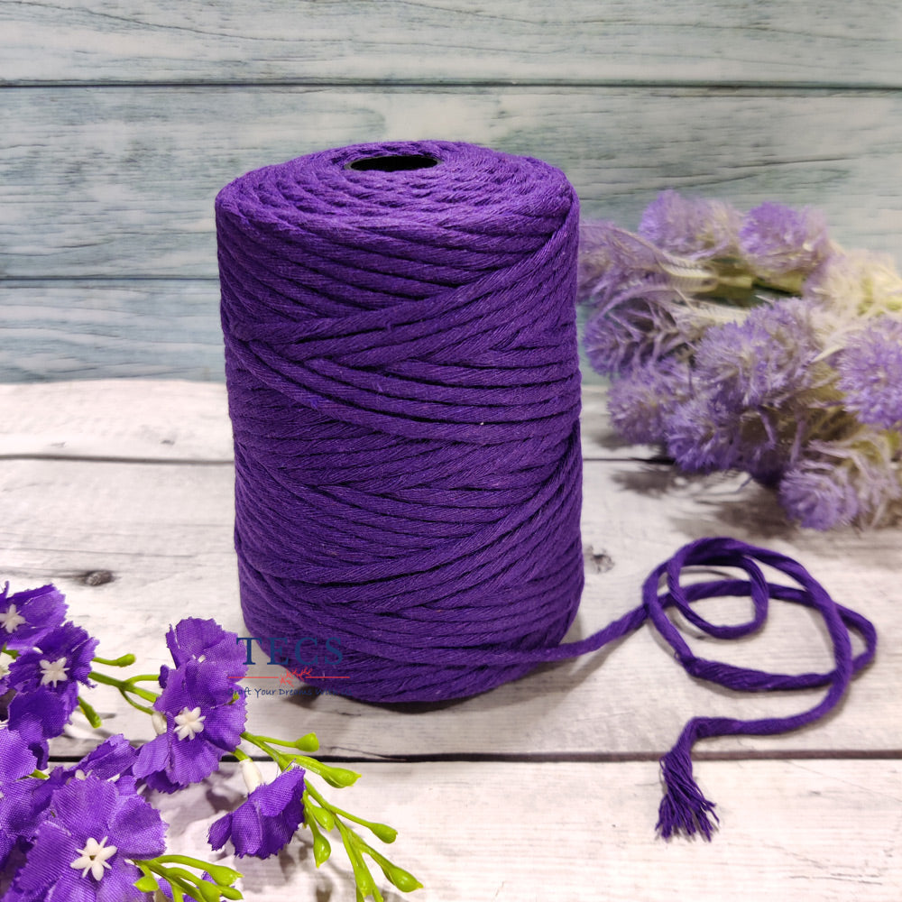 Dark Purple Macrame Roll Single strand 3mm – Handilane