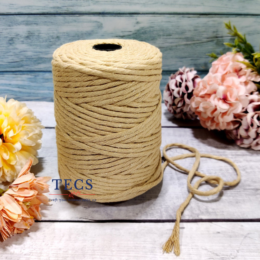 Light Brown Macrame Roll Single strand 3mm – Handilane