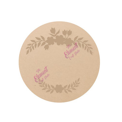 Circle Nameplate with Flower Crowns – Handilane