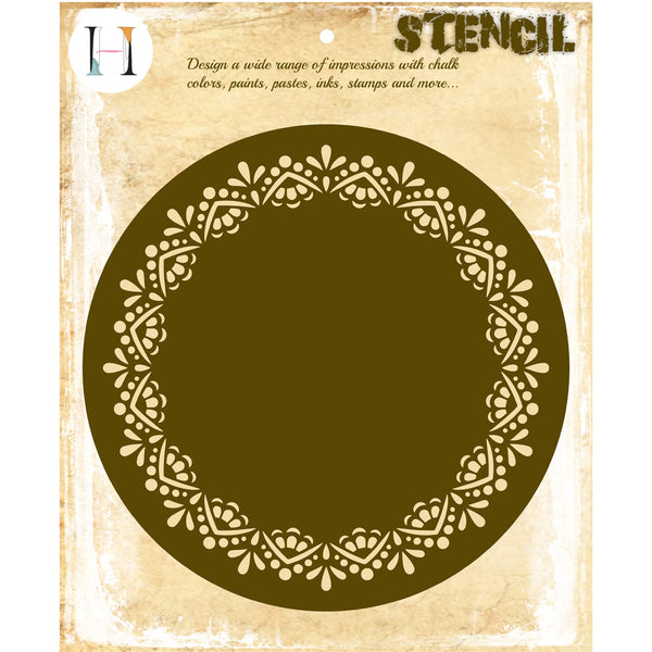 Vintage Border Circle Stencil A – Handilane