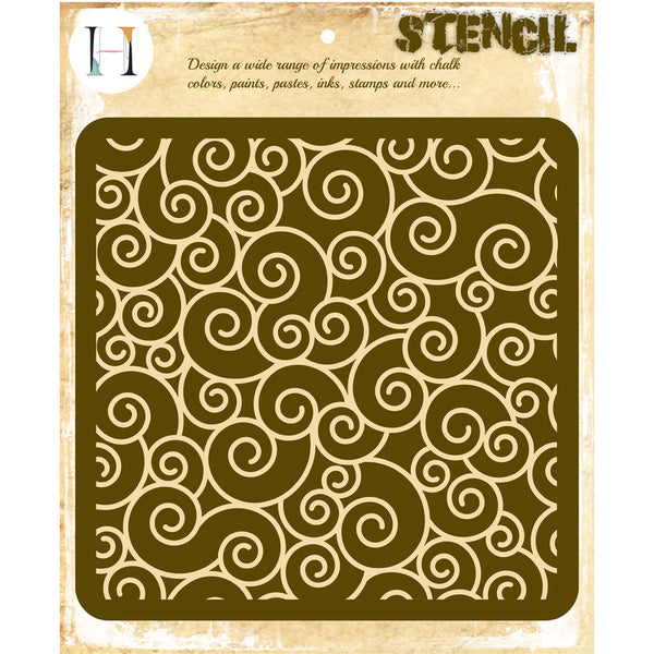 Swirlish Background Stencil – Handilane