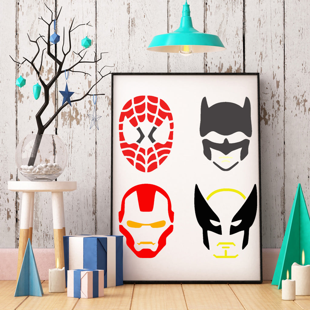 Super Heroes Stencil – Handilane