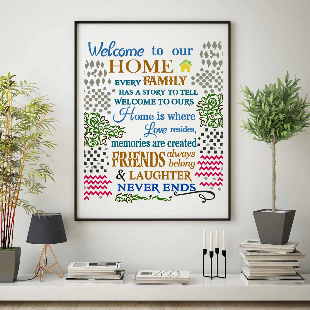 Big Welcome To Our Home stencil – Handilane
