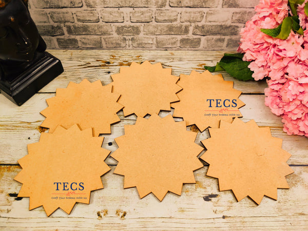 Spiked Flower Coaster Set Of 6Pcs – Handilane