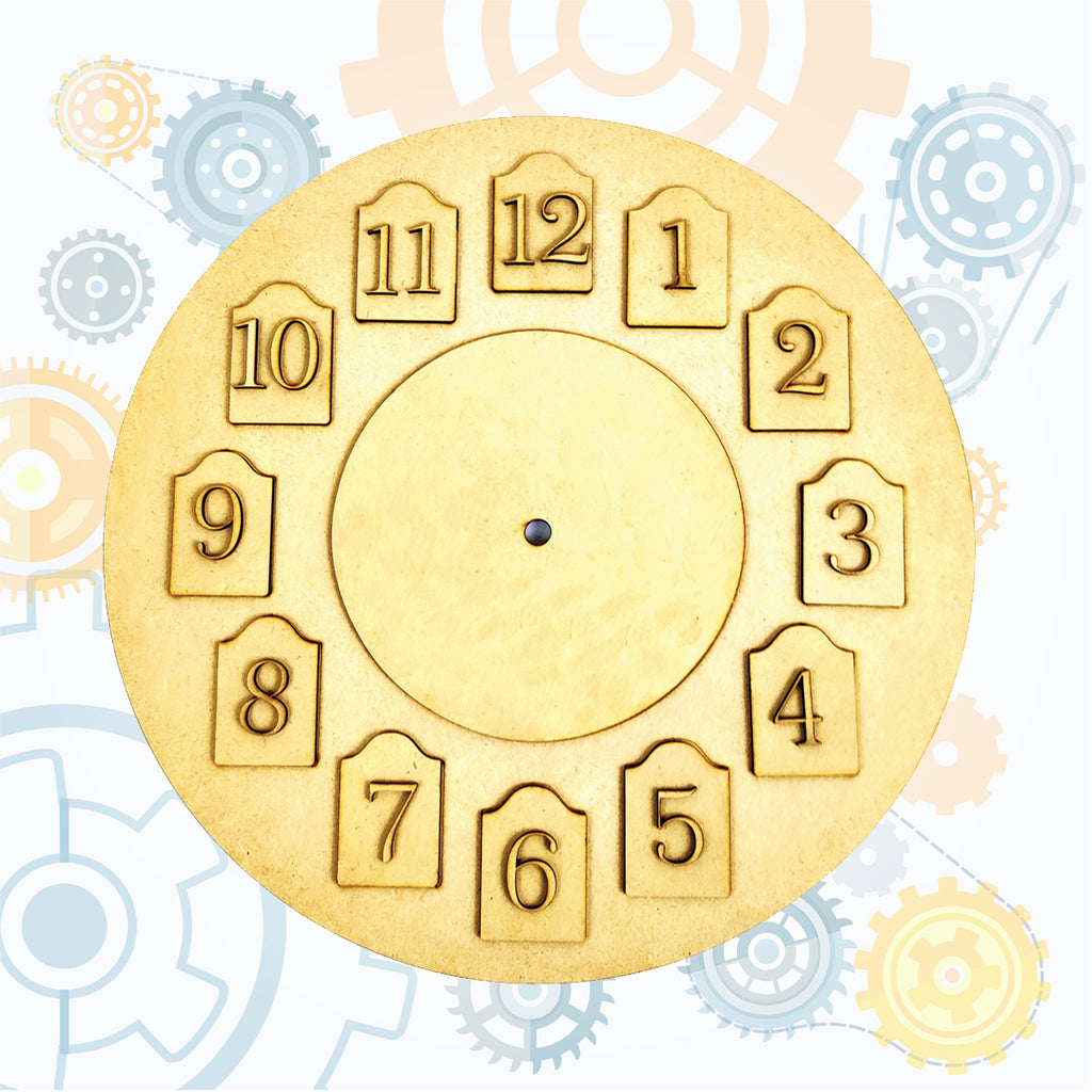 Vintage Paneled Numbers Clock – Handilane