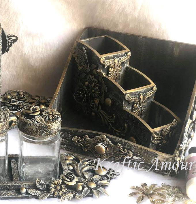 Wavy Stepped Organizer with Tray – Handilane